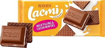Milk chocolate "LACMI" with chocolate filling and wafer 90g – Baltic ...